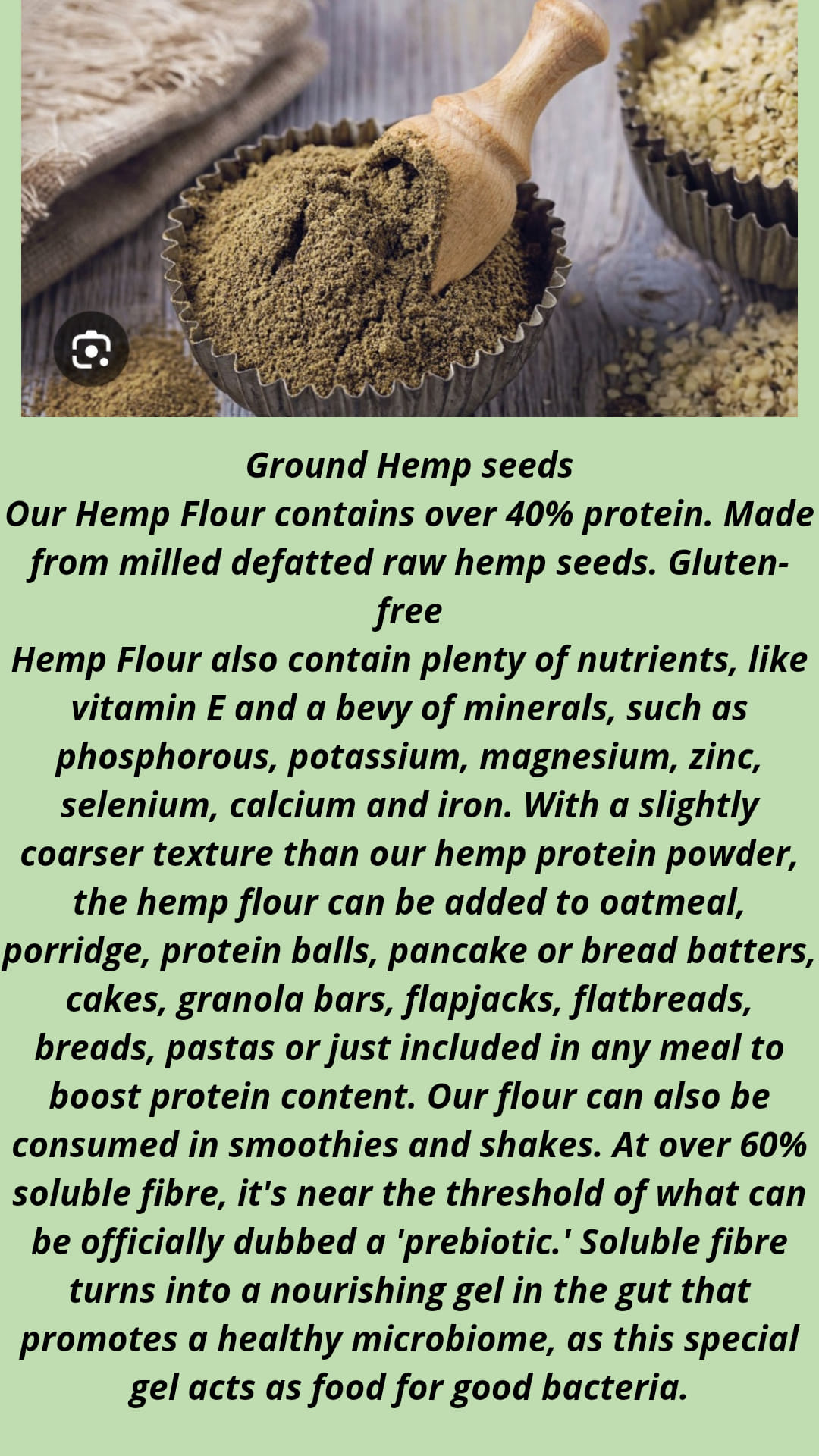 Ground Hemp seeds